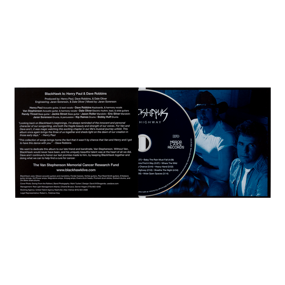 Blue Highway CD Autographed CD – Redlight Blackhawk